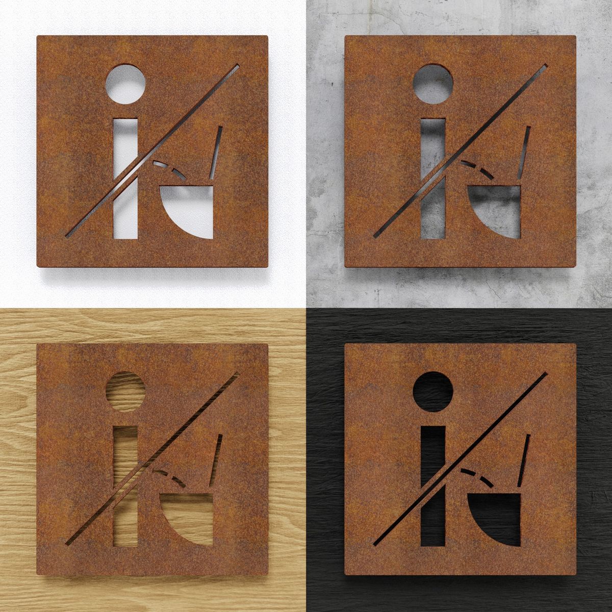 Vintage Hinweisschild "Bitte setzen" / H.21.R – INOXSIGN